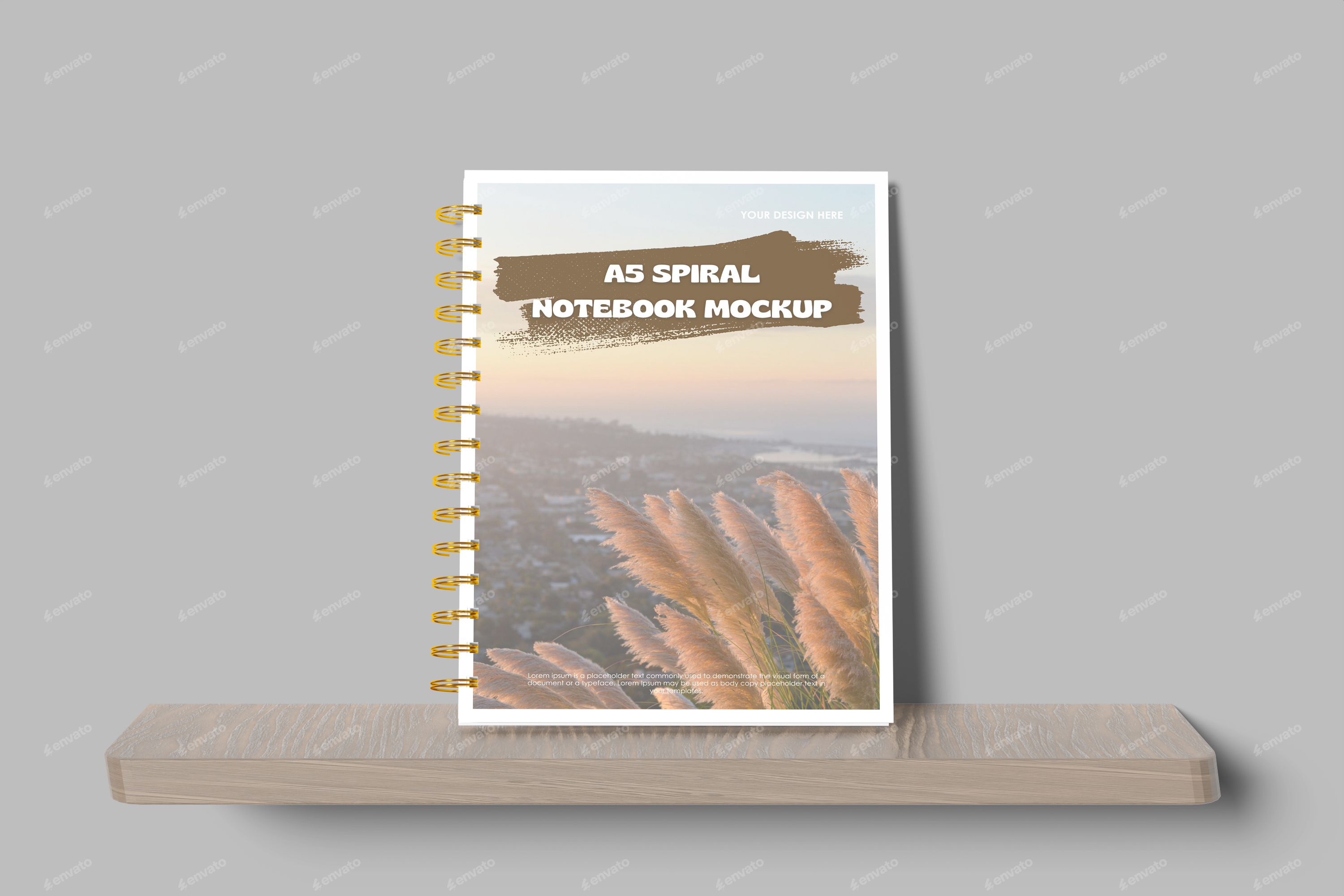 A5 Spiral Notebook Mockup, Graphics | GraphicRiver
